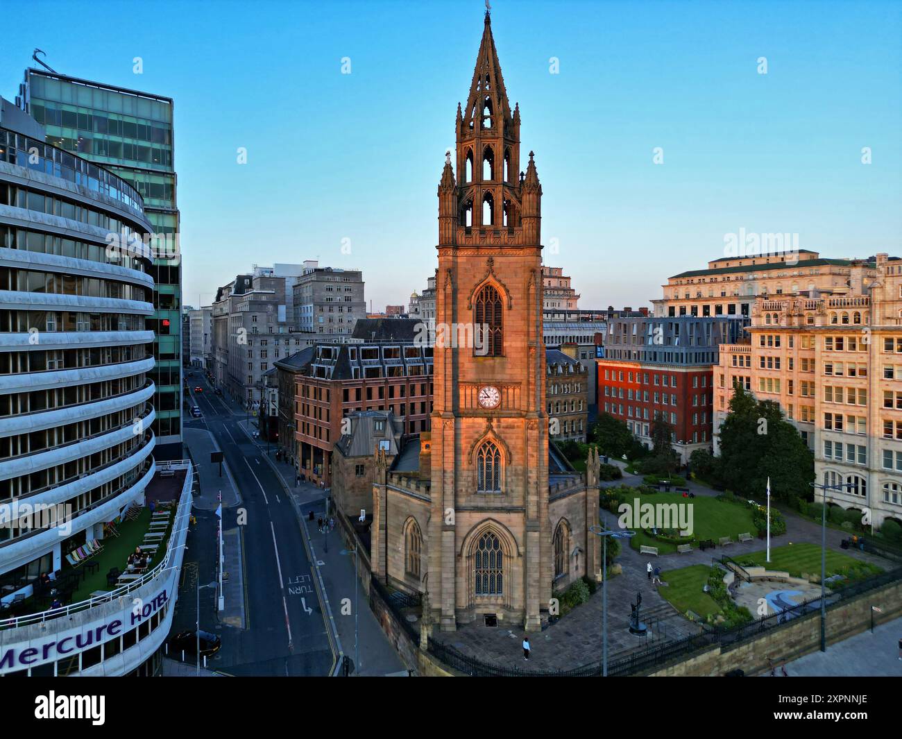 Elevated view of Liverpool Parish Church also known as Our Lady and St ...