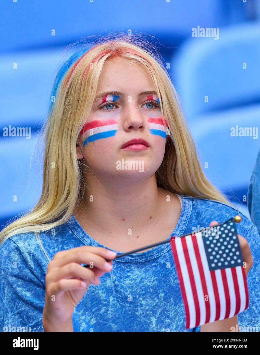 USA fans at the women Olympic semifinal match GERMANY - USA 0-1 n.V. at ...