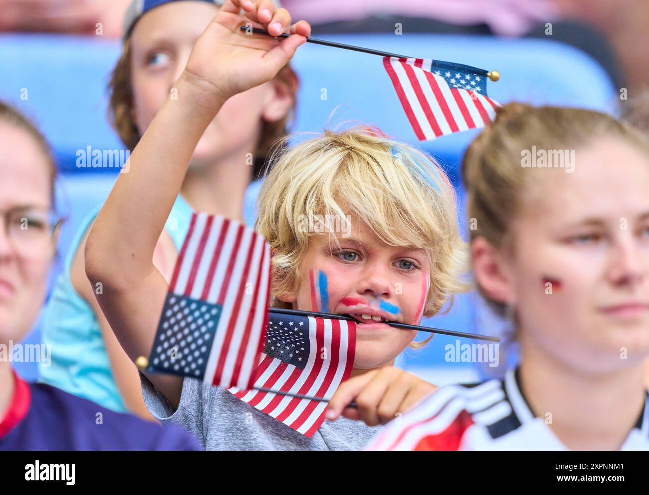 USA fans at the women Olympic semifinal match GERMANY - USA 0-1 n.V. at ...