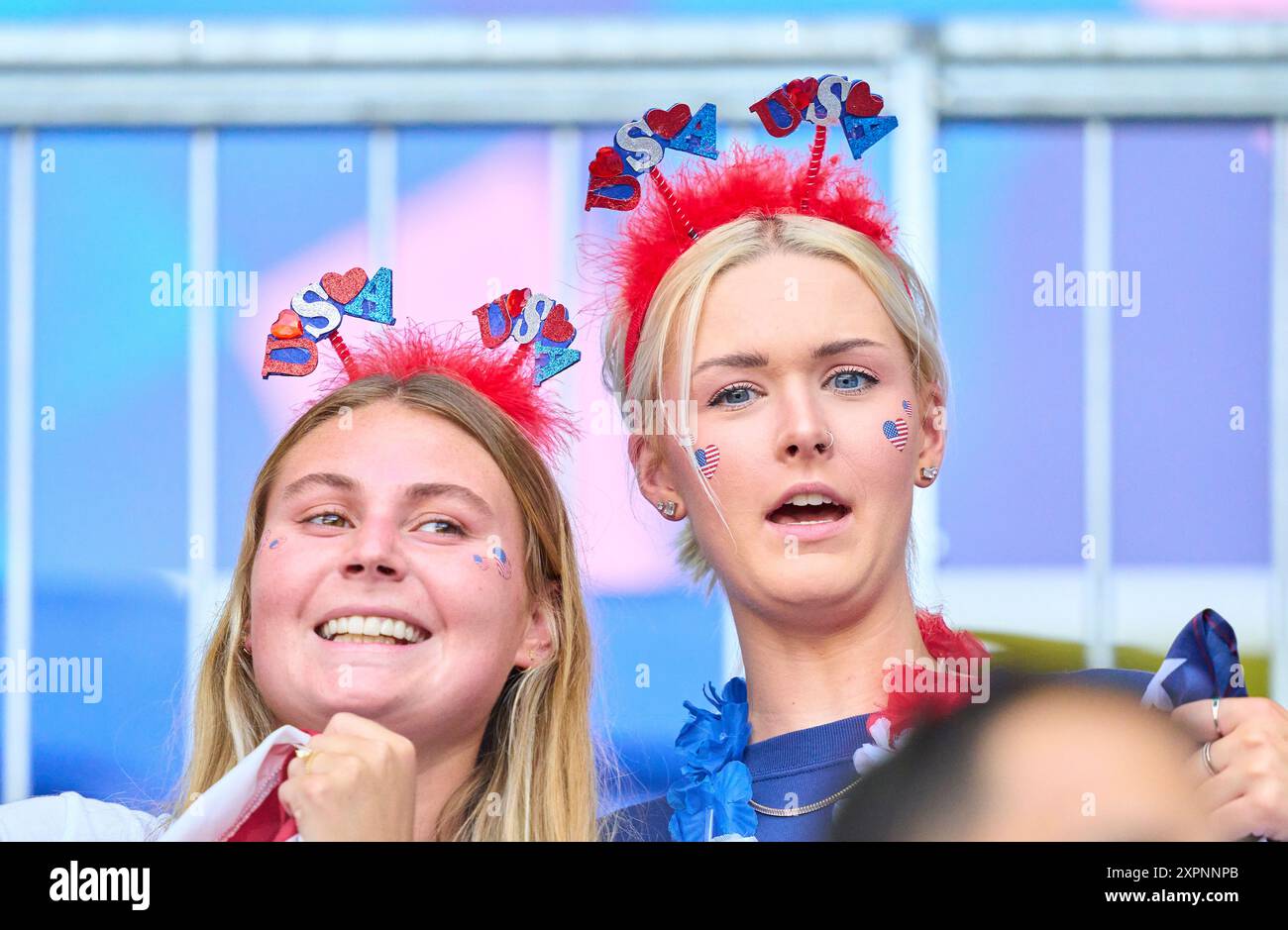 Fans USA at the women Olympic semifinal match GERMANY - USA 0-1 n.V. at ...
