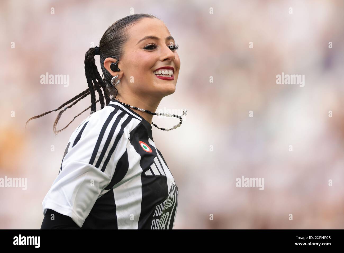 Turin, Italy, 6th August 2024. American Pop singer Tia tia performs ...