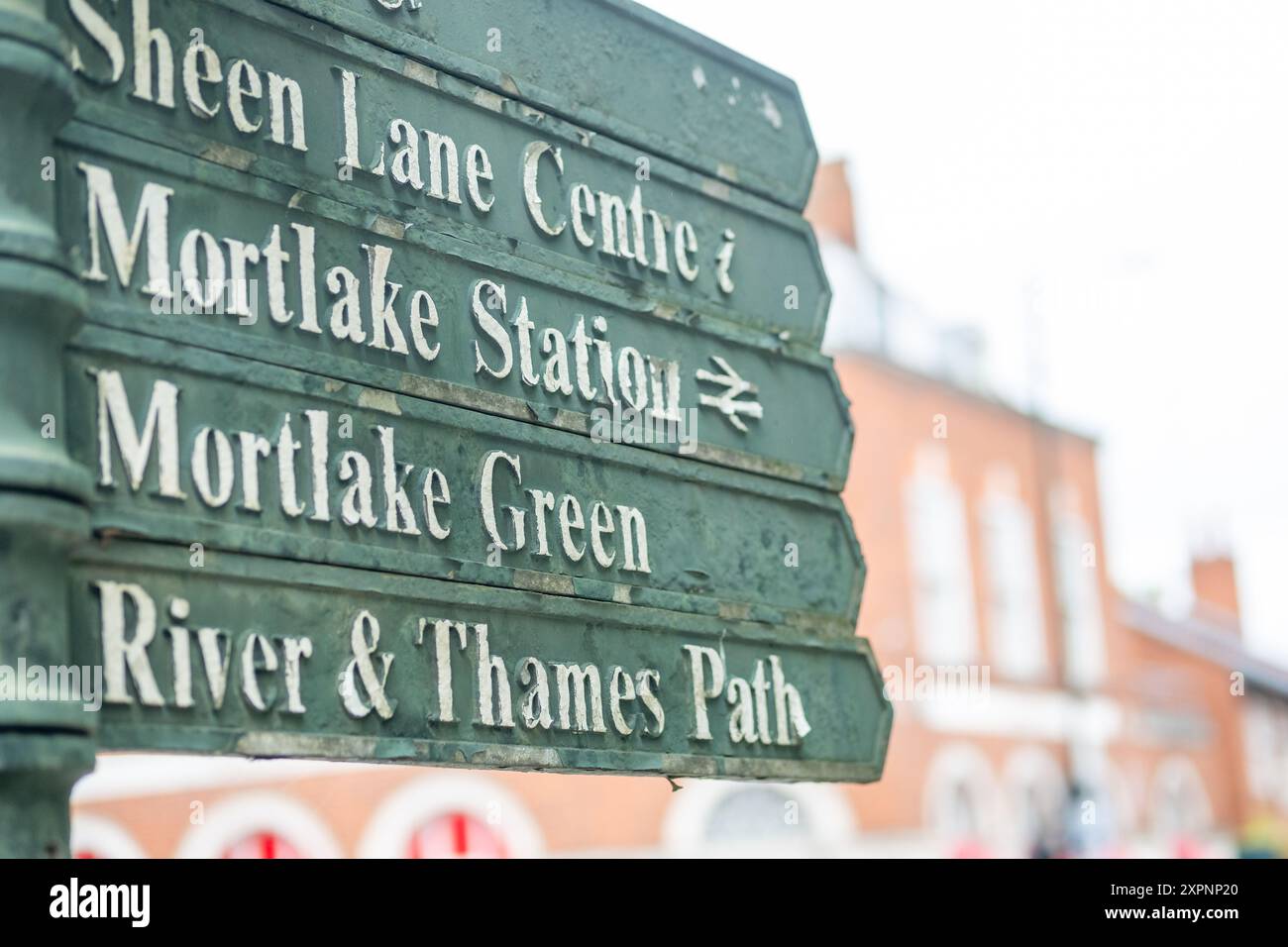 LONDON- JULY, 2024: Directional local signage for pedestrians in ...