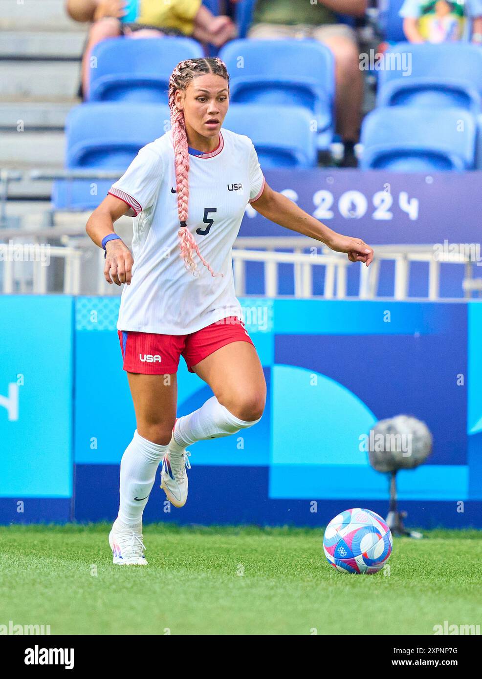 Trinity Rodman, USA women Nr. 5 at the women Olympic semifinal match ...