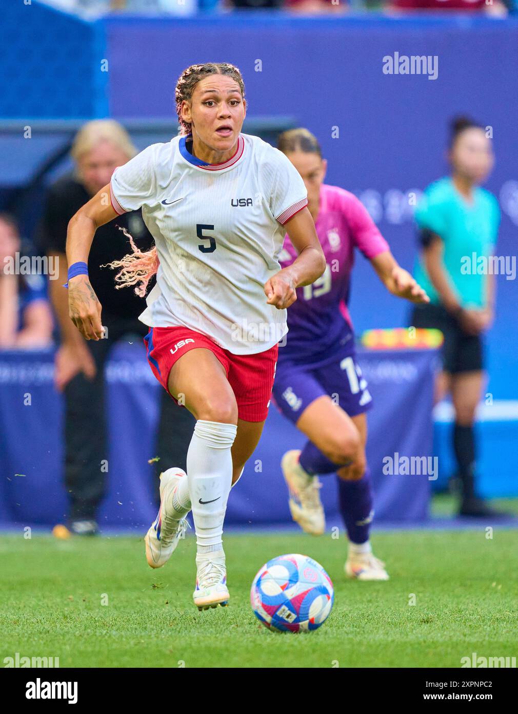 Trinity Rodman, USA women Nr. 5 at the women Olympic semifinal match ...