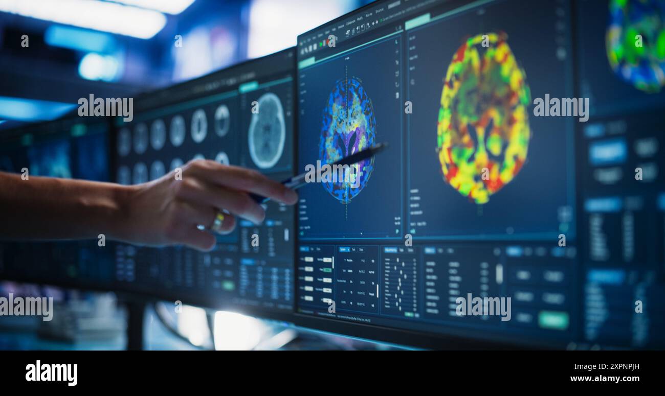 Modern Medical Research Center: Anonymous Doctor Pointing At Desktop ...