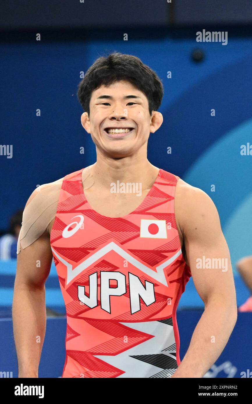 SOGABE Kyotaro Japan (JPN), MGR 67kg 1/8 Wrestling at Champ-de-Mars ...
