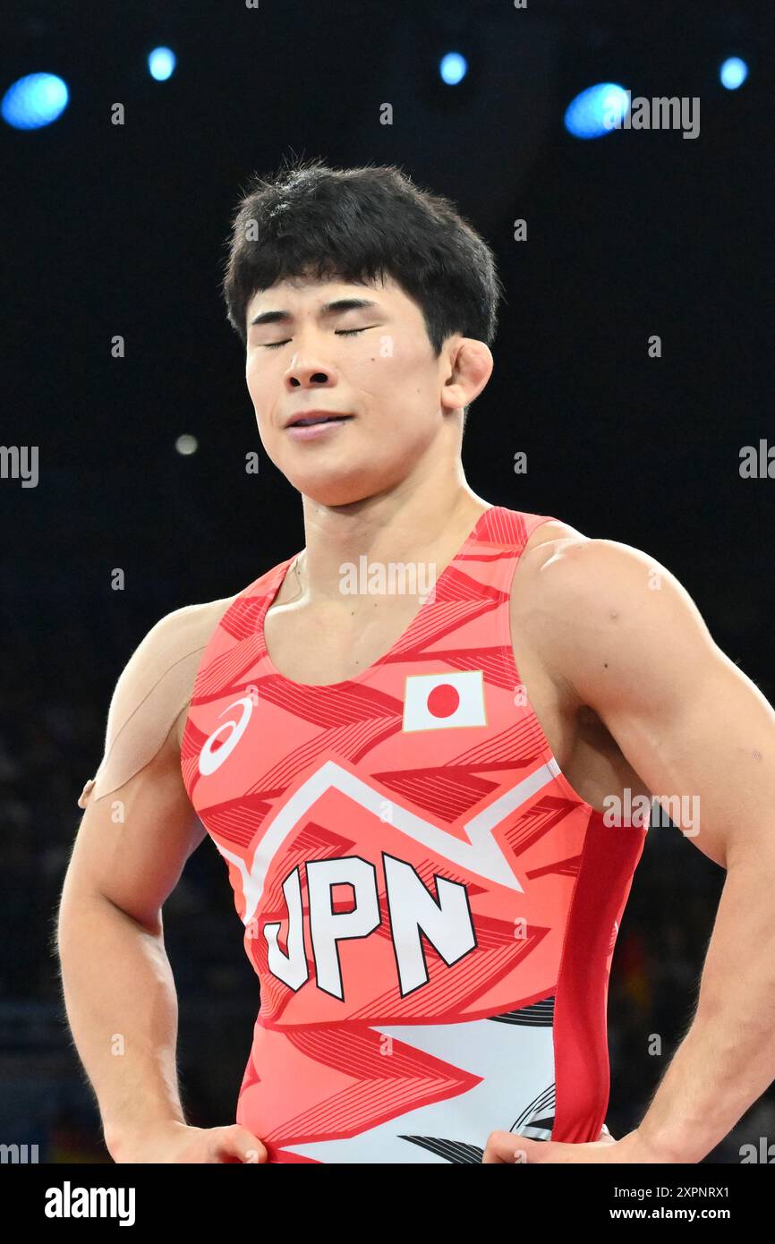SOGABE Kyotaro Japan (JPN), MGR 67kg 1/8 Wrestling at Champ-de-Mars ...