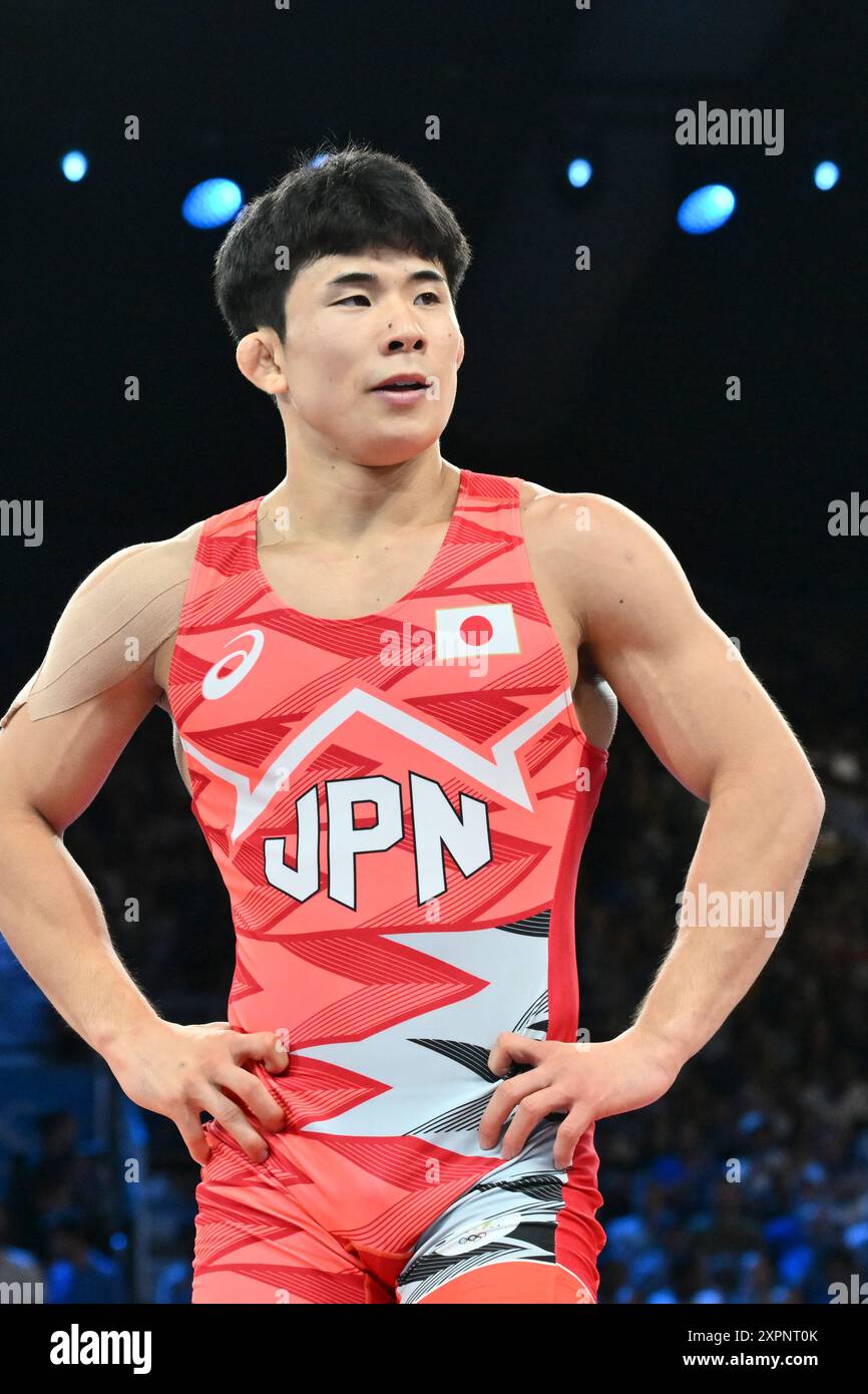 SOGABE Kyotaro Japan (JPN), MGR 67kg 1/8 Wrestling at Champ-de-Mars ...