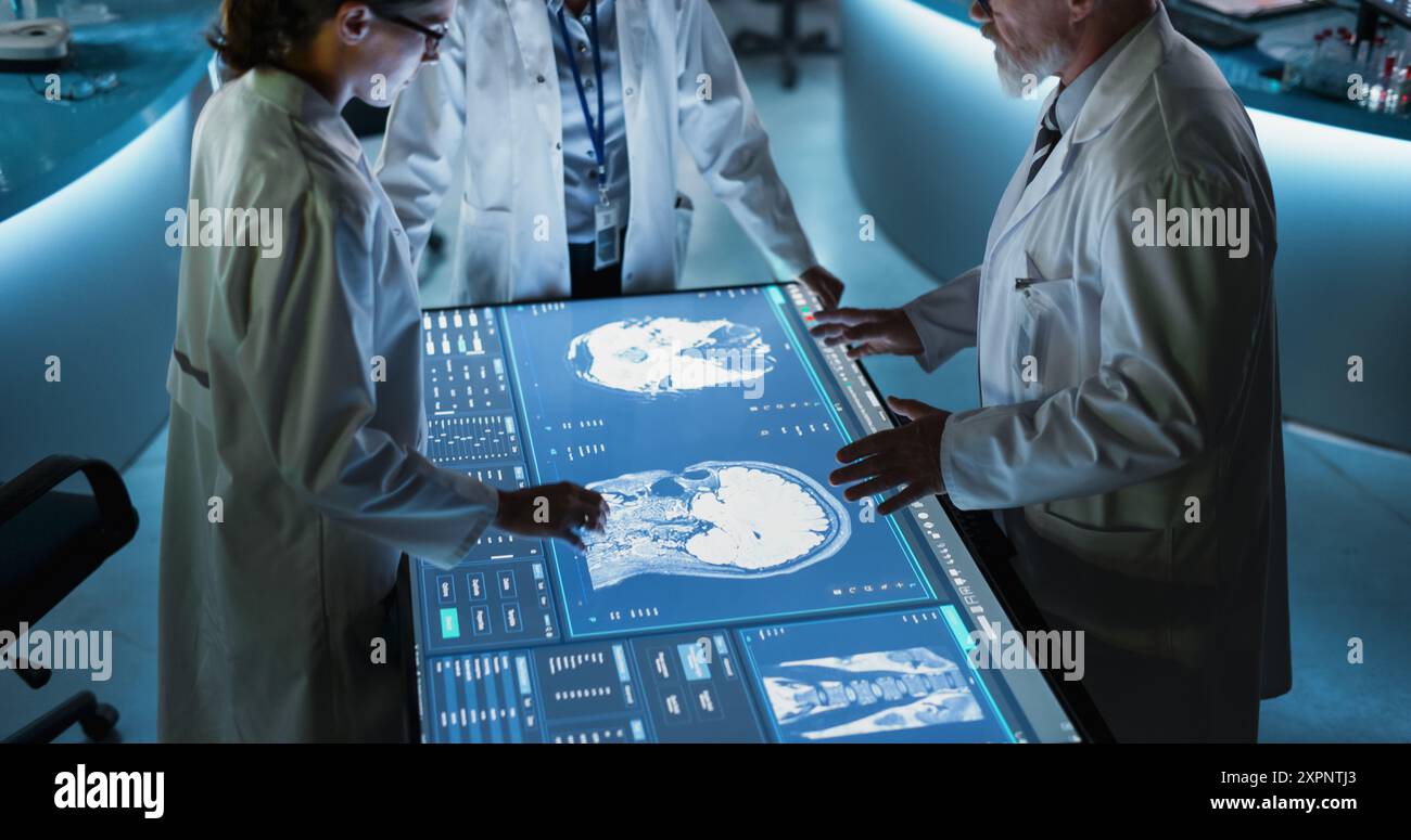 Modern Hospital Medical Research Center: Diverse Colleagues Gathered ...