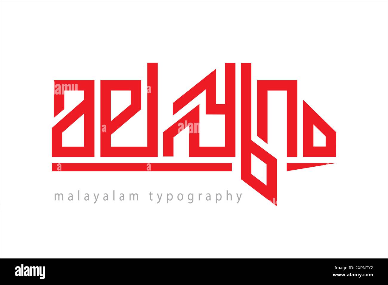 Malayalam typography letter style Stock Vector Image & Art - Alamy