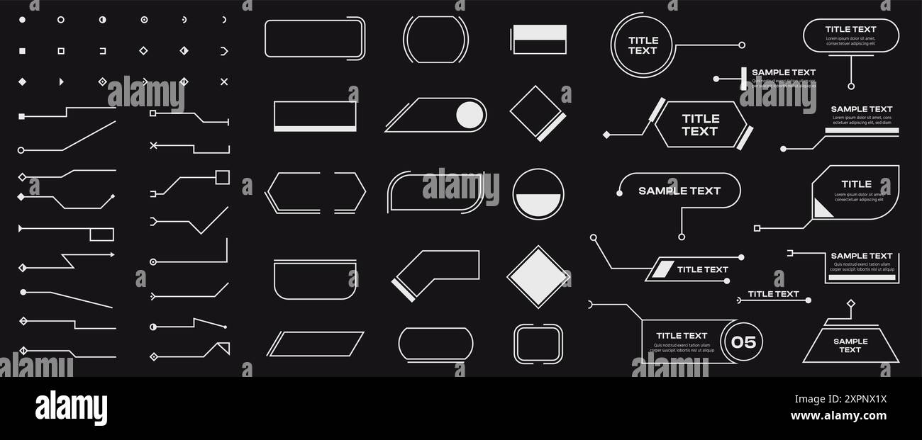 Callout elements. Text message boxes with arrows, info callout banners ...