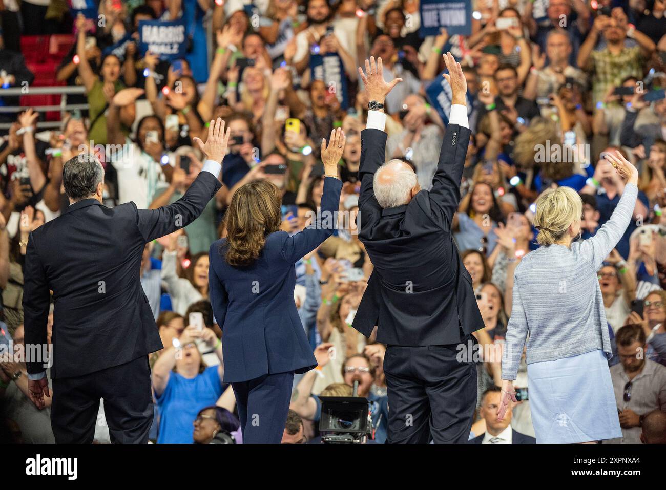 Philadelphia, Pennsylvania, USA. 6th Aug, 2024. Douglas Emhoff, Kamala ...