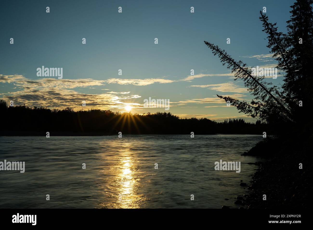 Sunset over night forest hi-res stock photography and images - Alamy