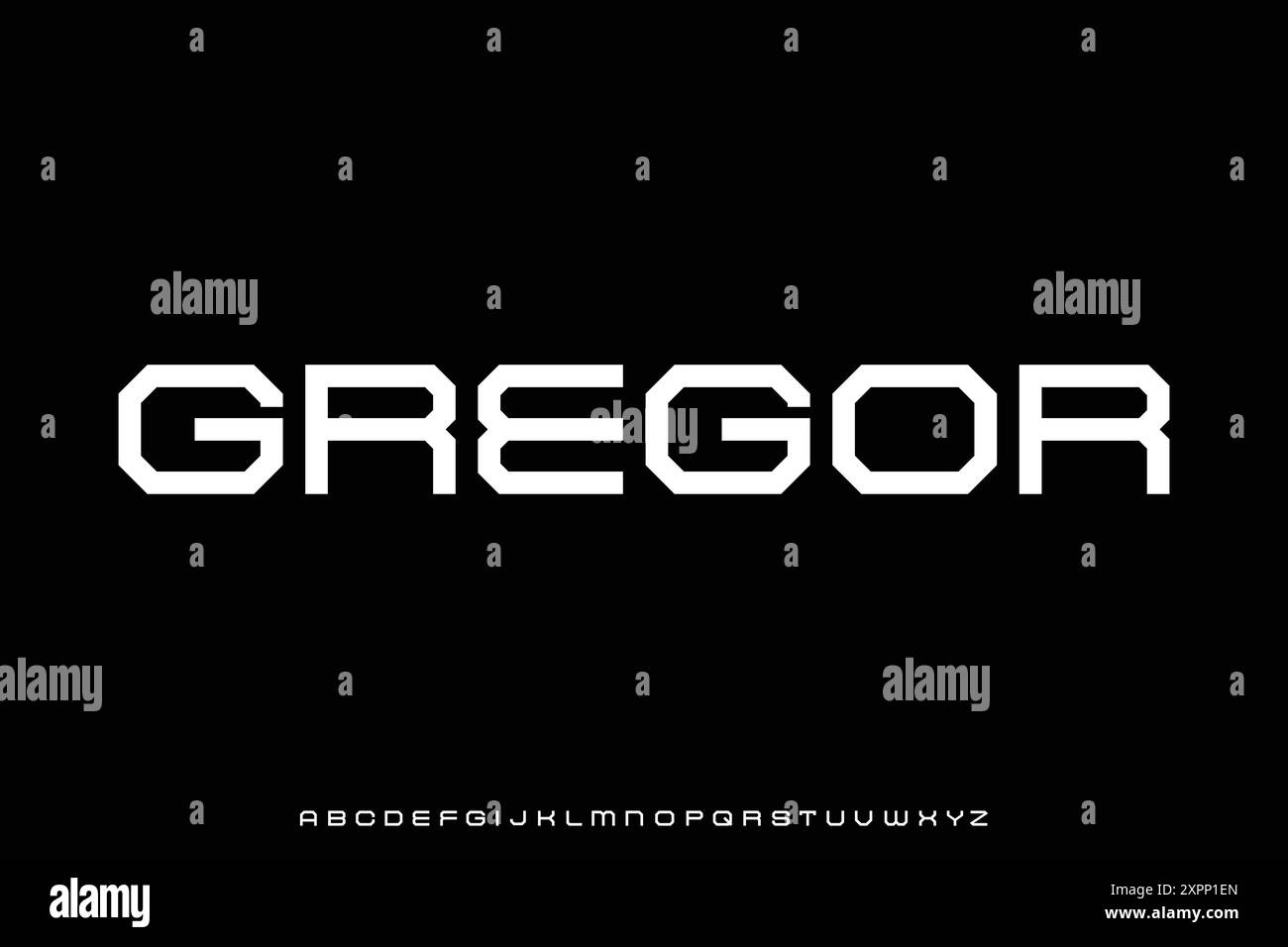 Strong modern geometric alphabet display font vector illustration Stock Vector Image & Art - Alamy