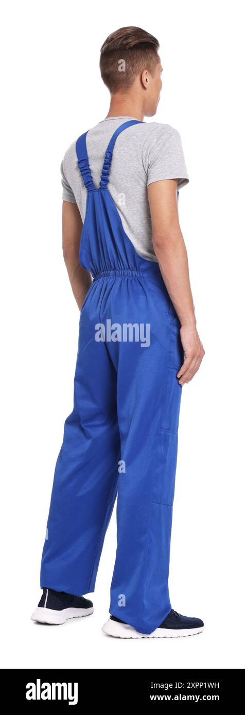 Back view repairman in Cut Out Stock Images & Pictures - Alamy