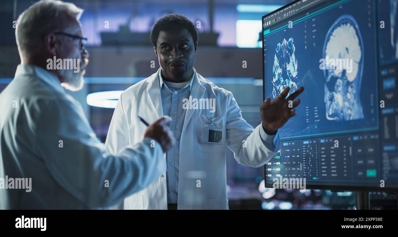 Neuroscience Laboratory Meeting: Black Male Scientist And Caucasian ...