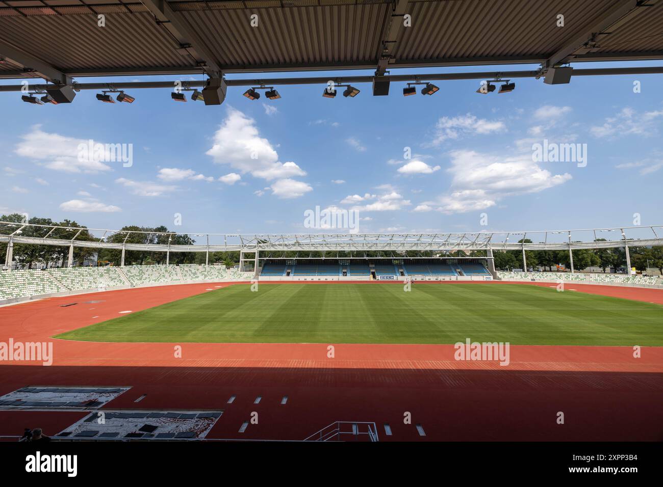 Dresden, Germany. 07th Aug, 2024. View of the stands in Dresden's new ...