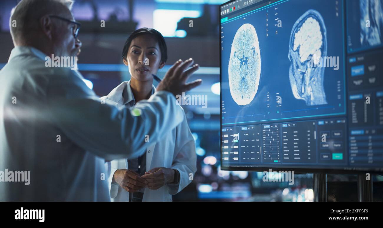 Neuroscience Laboratory Meeting: Female Asian Scientist And Male ...