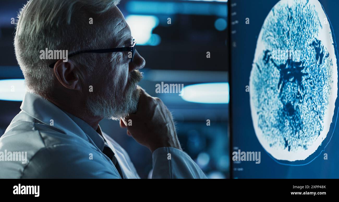 Medical Hospital Research Center: Close-Up Portrait Of Caucasian Male ...