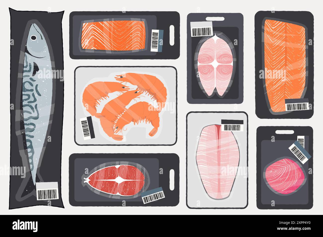Bags of seafood Stock Vector Images - Alamy