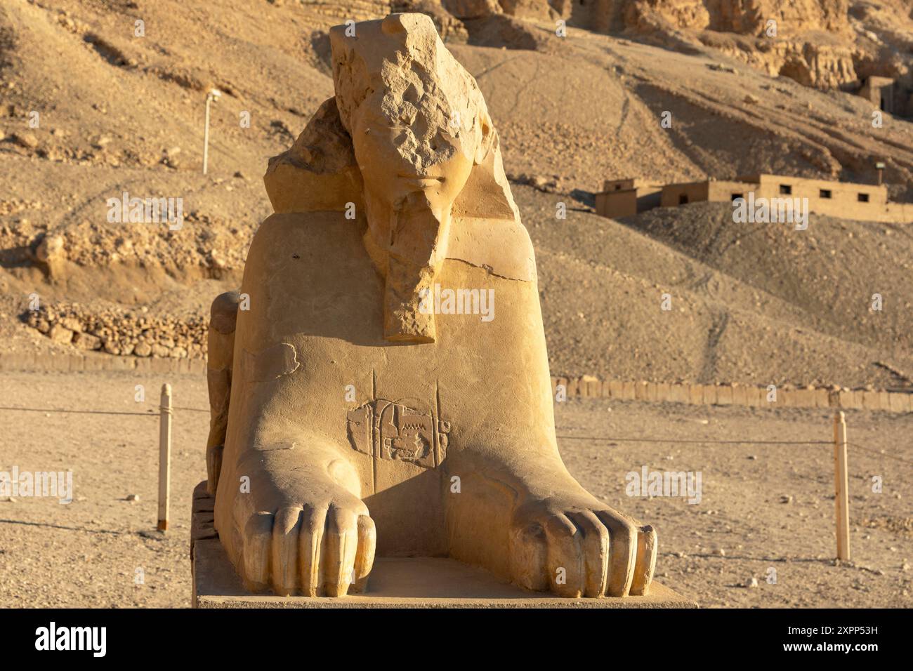 The Sphinx silent sentinel at the entrance of the mortuary temple of ...