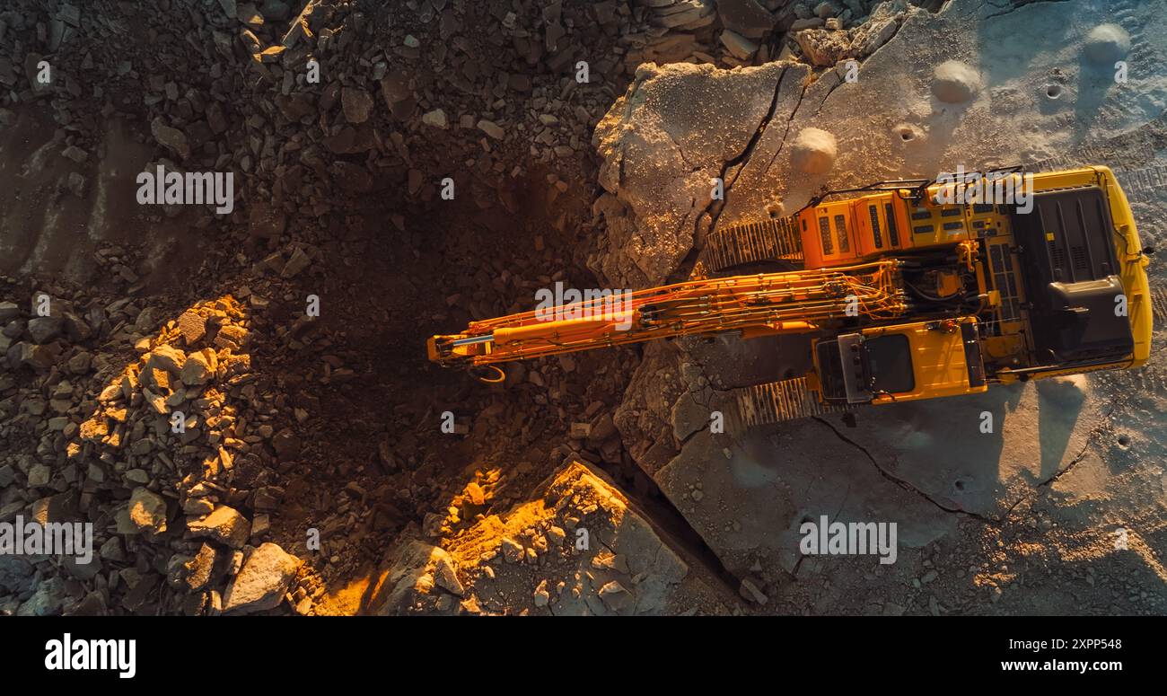 Top down shot excavator digging hi-res stock photography and images - Alamy