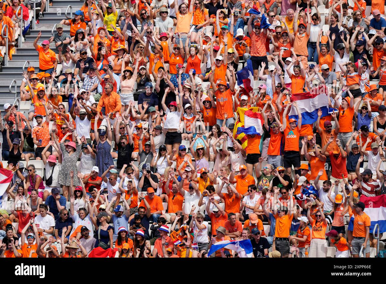 Netherlands' fans cheer for their team during the women's semifinal ...