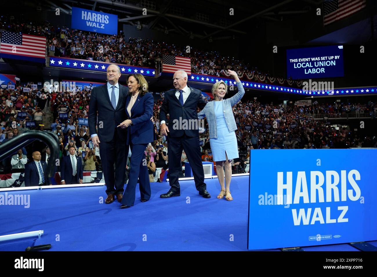 Democratic presidential nominee Vice President Kamala Harris and second ...
