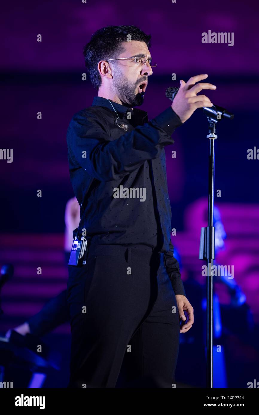 Piero Barone (Il Volo) performs live at Anfiteatro degli Scavi for the ...