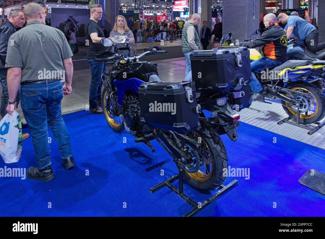 Pasila, Helsinki, Finland – February 3, 2024: Suzuki V-Strom 800 DE ...