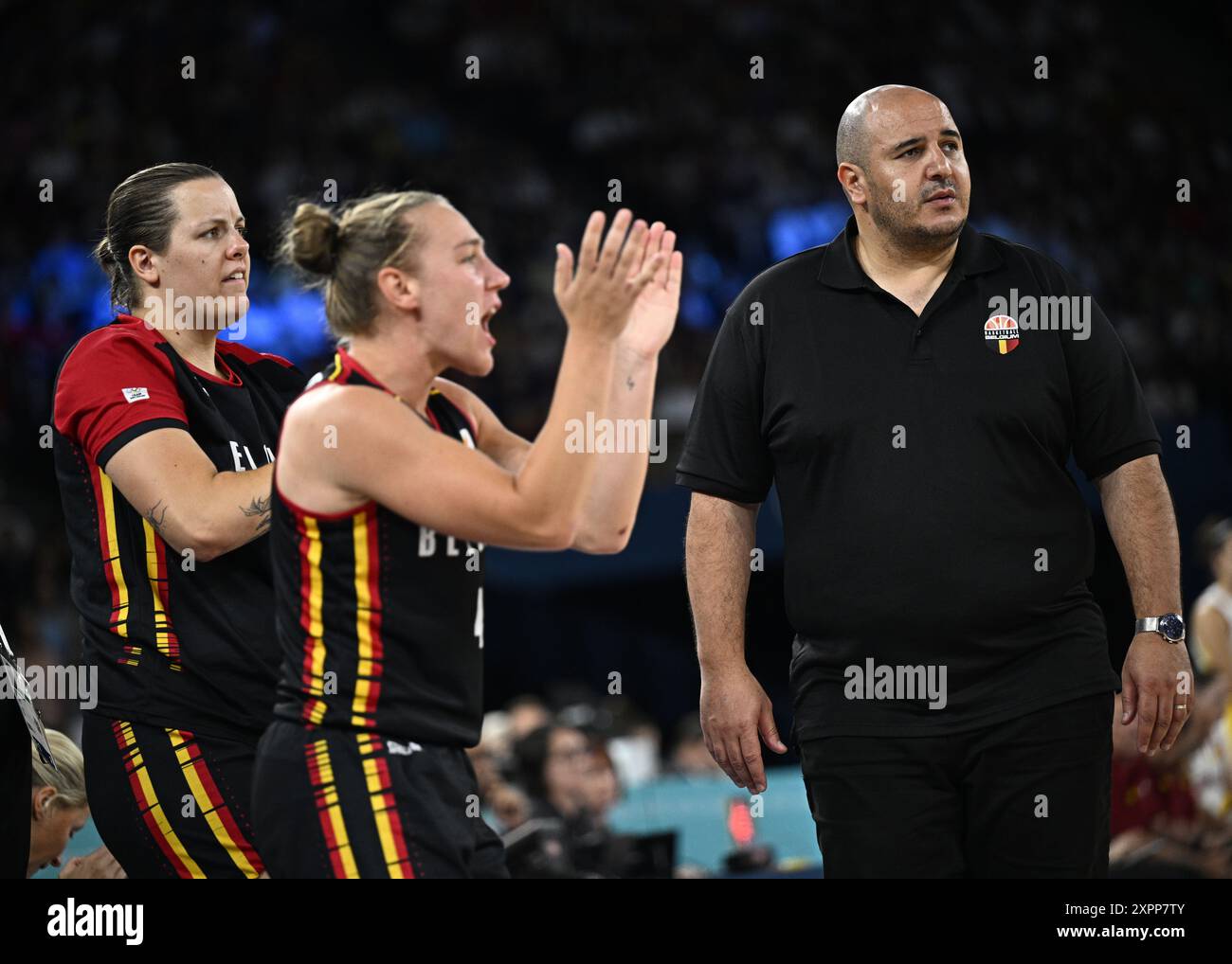 Paris, France. 07th Aug, 2024. Belgium's Elise Ramette and Belgium's ...