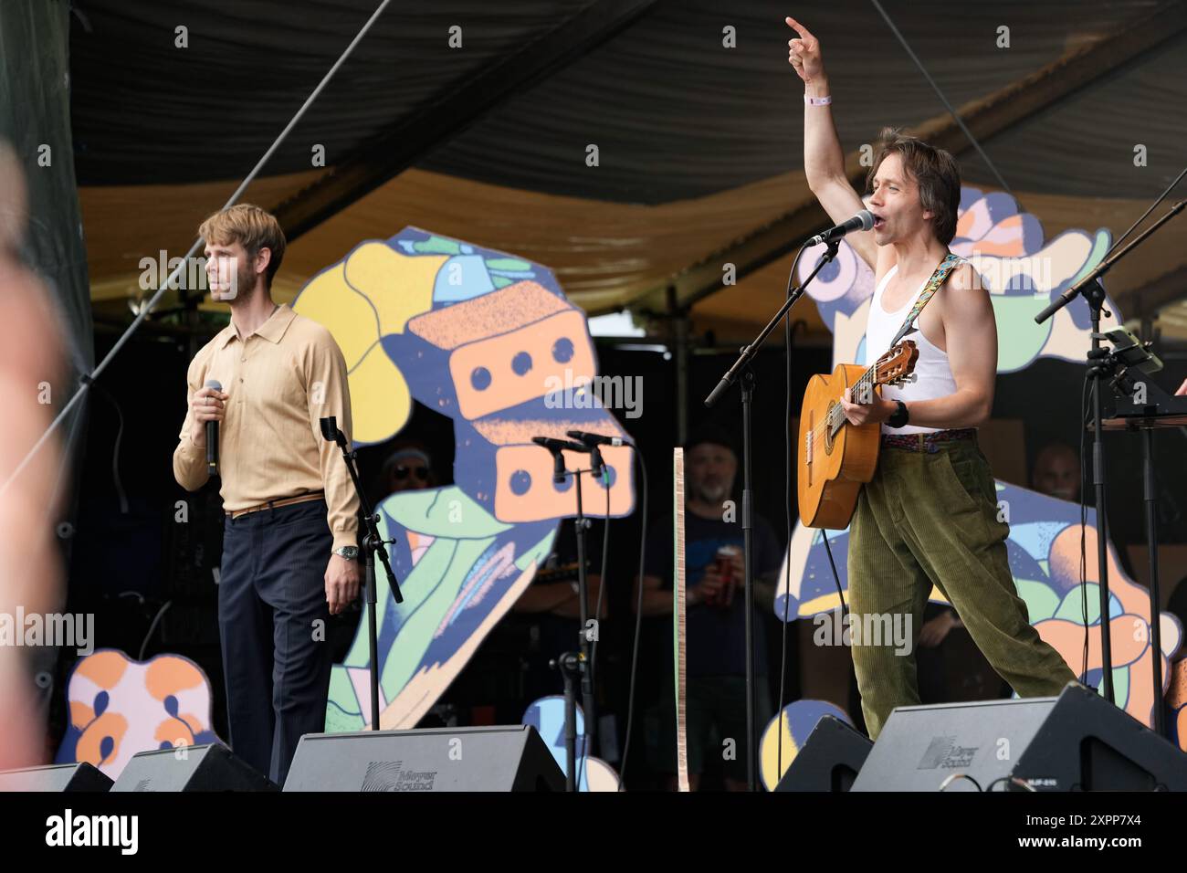 Oslo 20240807. Lars Vaular (left) and Sondre Lerche at the Oslo ...
