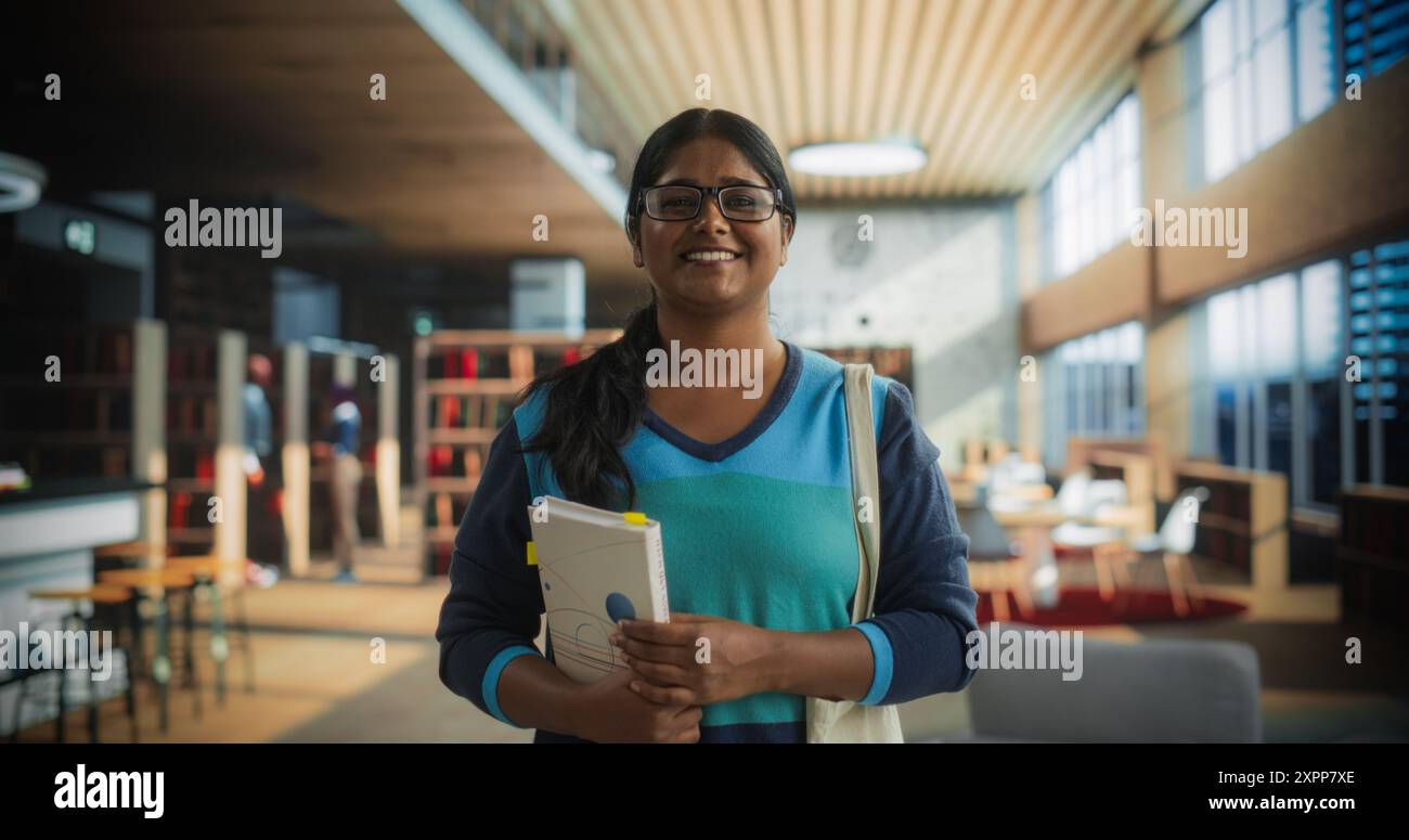 Portrait of a Cheerful Indian Student Standing in a Traditional Public ...