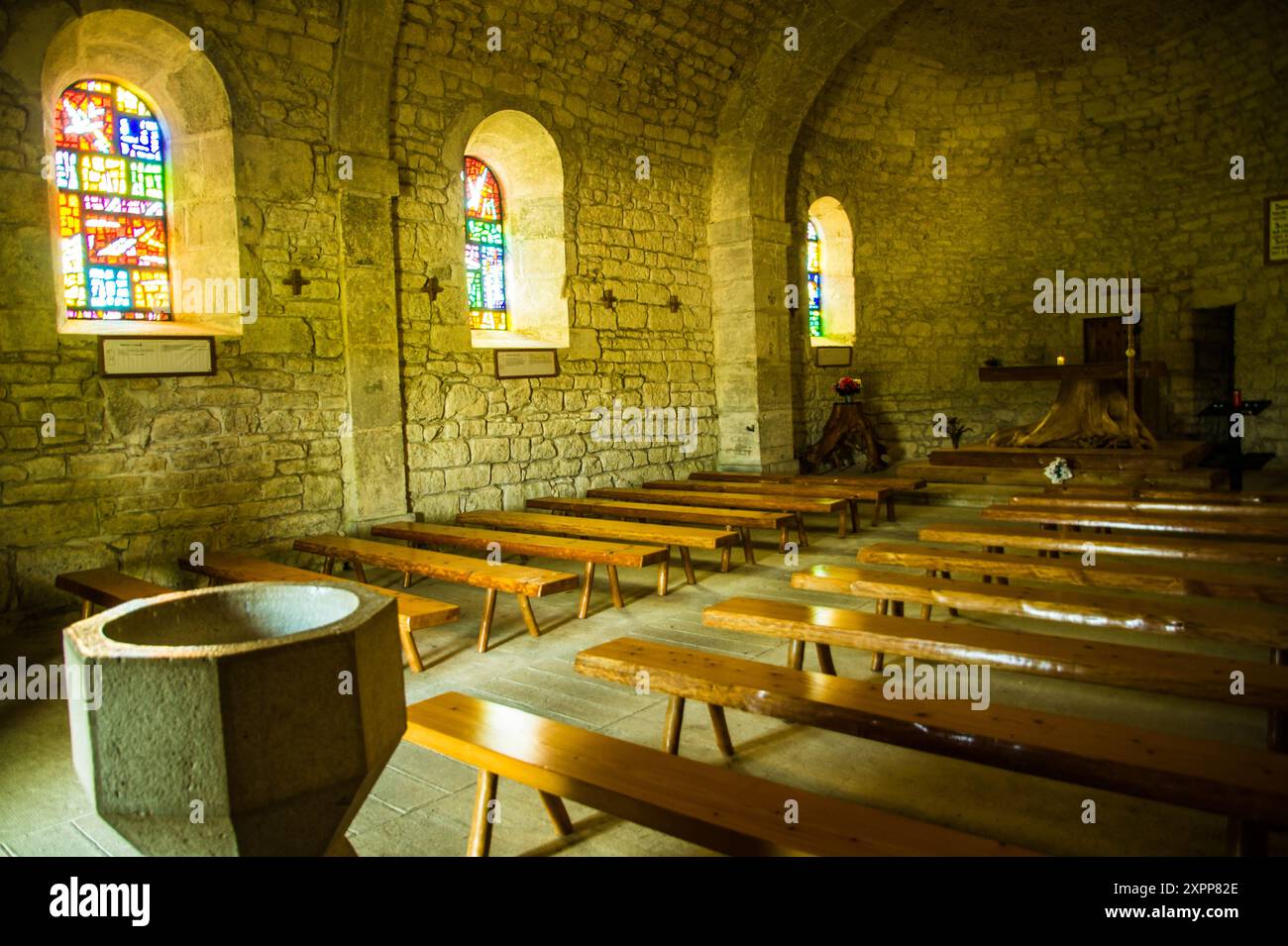 chapel of retord in plateau of retord in ain in france Stock Photo - Alamy