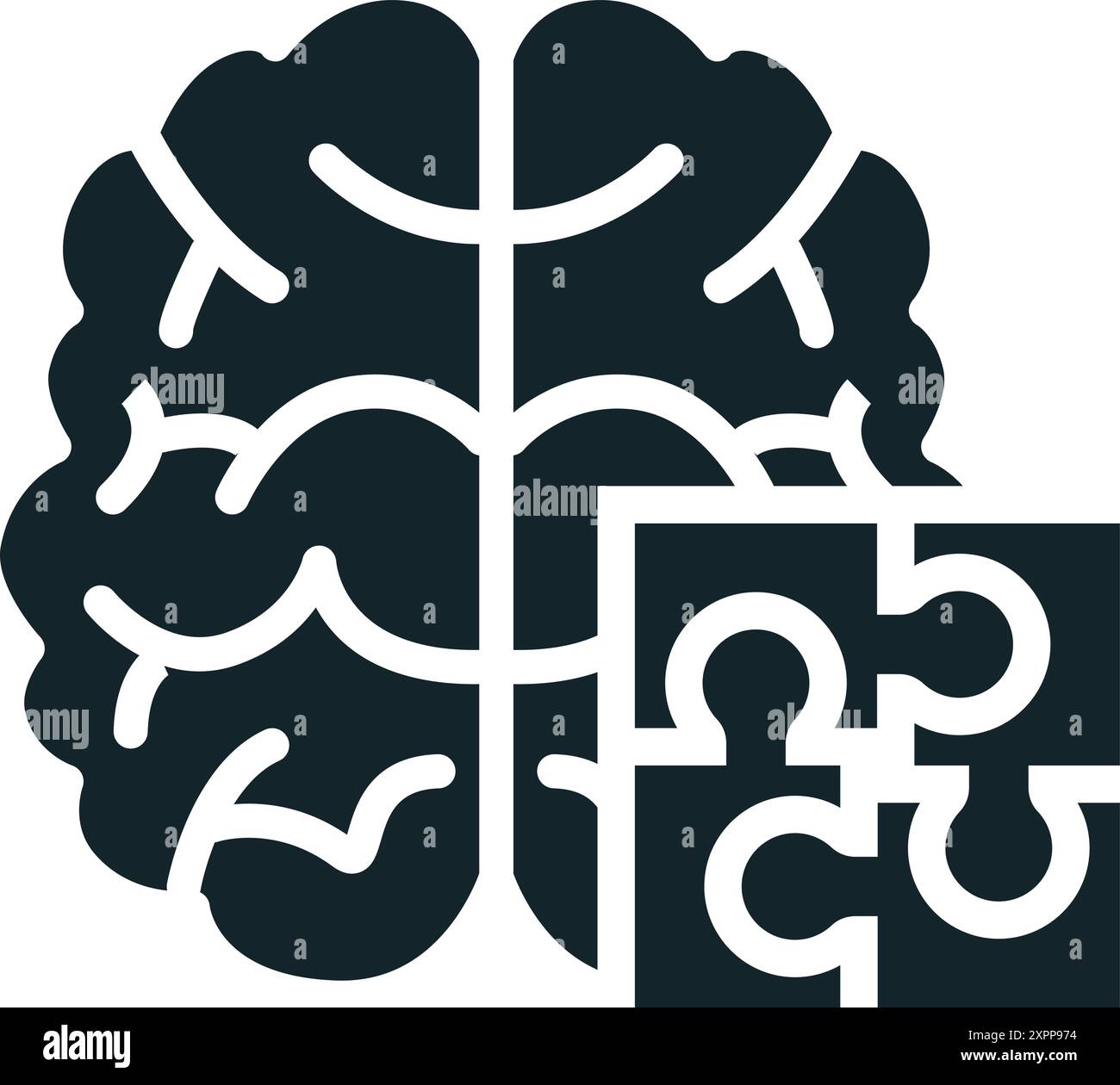 Brain solving puzzle building successful strategy Stock Vector Image ...