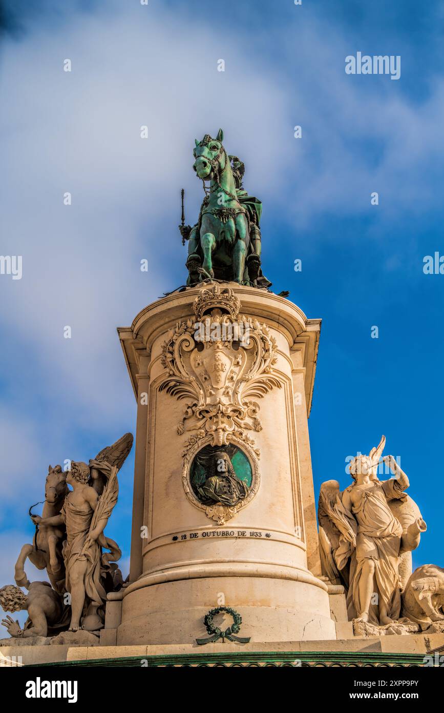 The equestrian bronze statue of King Jose I of Portugal was designed by ...