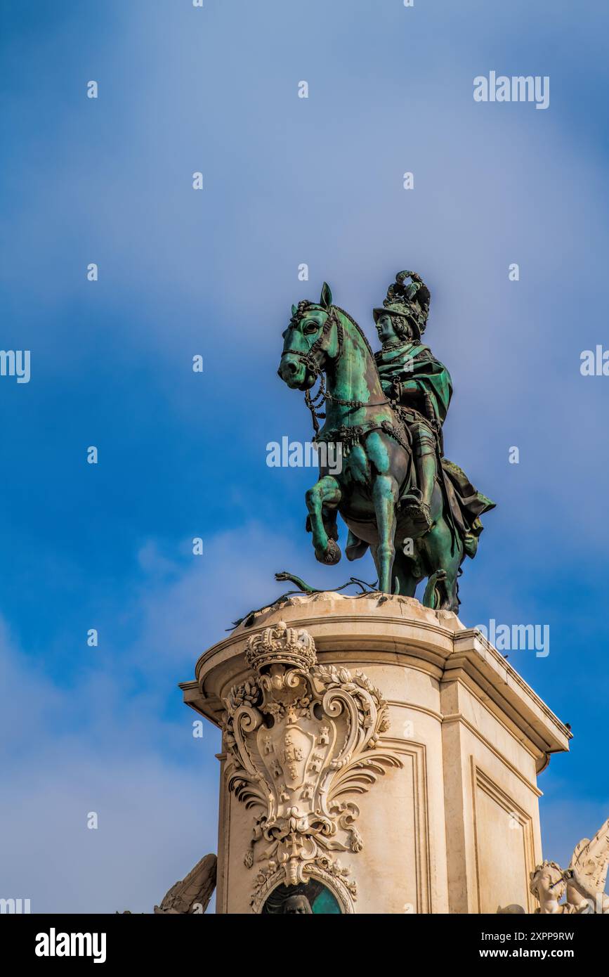 The equestrian bronze statue of King Jose I of Portugal was designed by ...