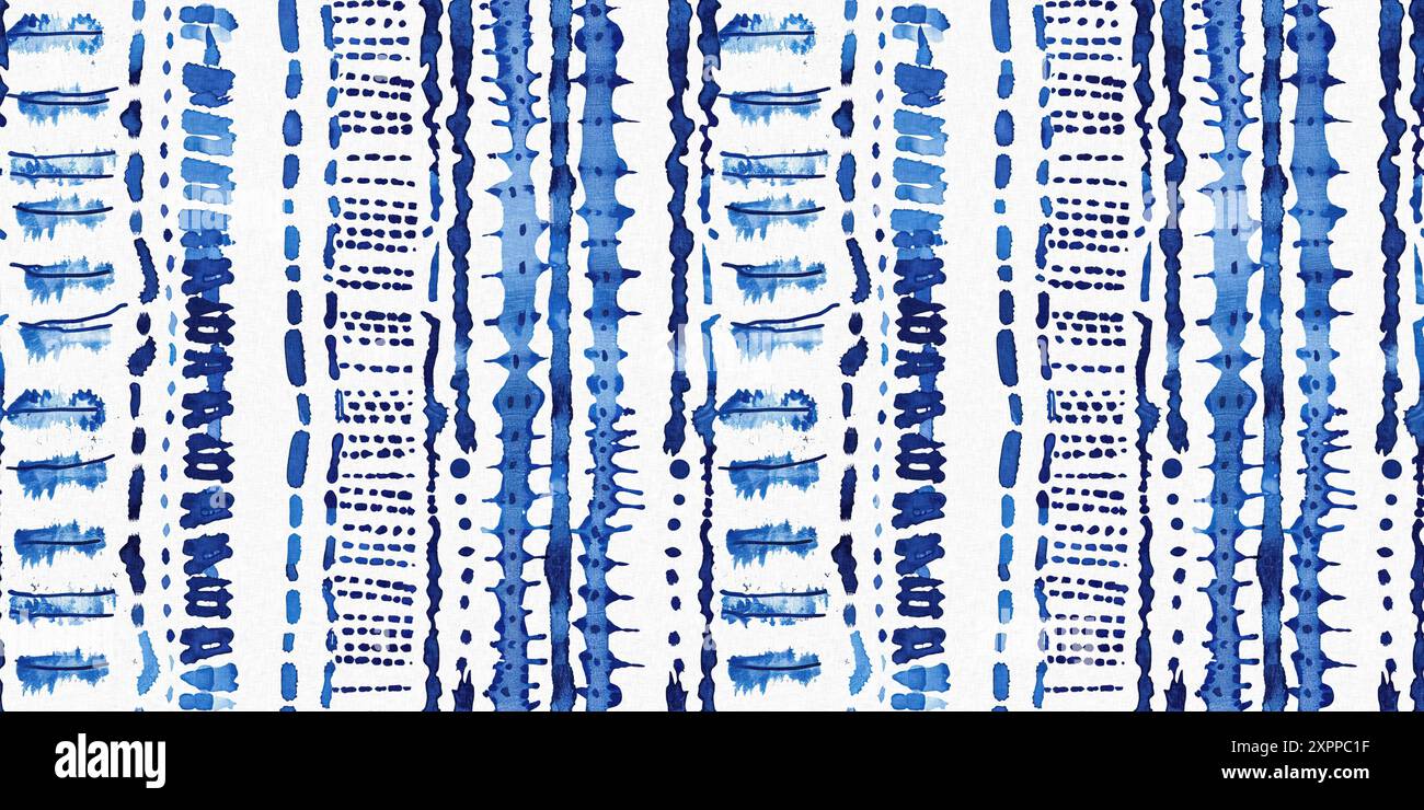 Modern blue white irregular beach stripe border for summer doodle ...