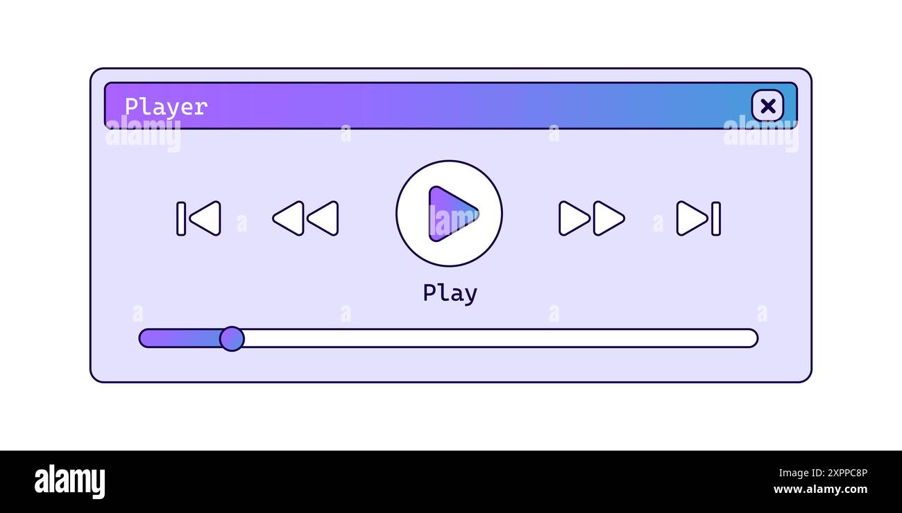 Interface music player old Cut Out Stock Images & Pictures - Alamy