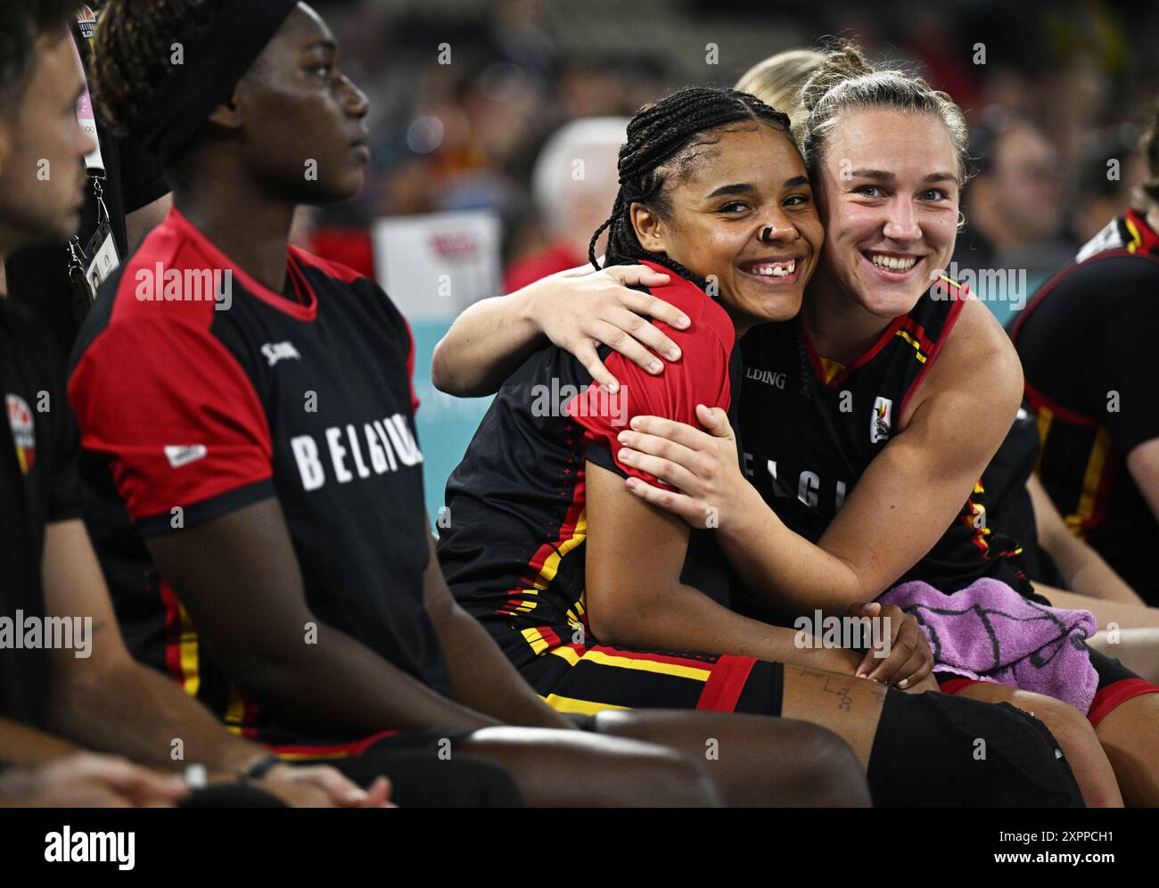 Paris, France. 07th Aug, 2024. Belgium's Maxuella Lisowa Mbaka and ...