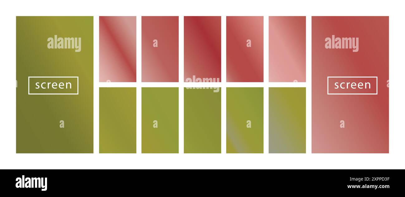 Mobile screen lock display collection of colorful backgrounds in trendy ...