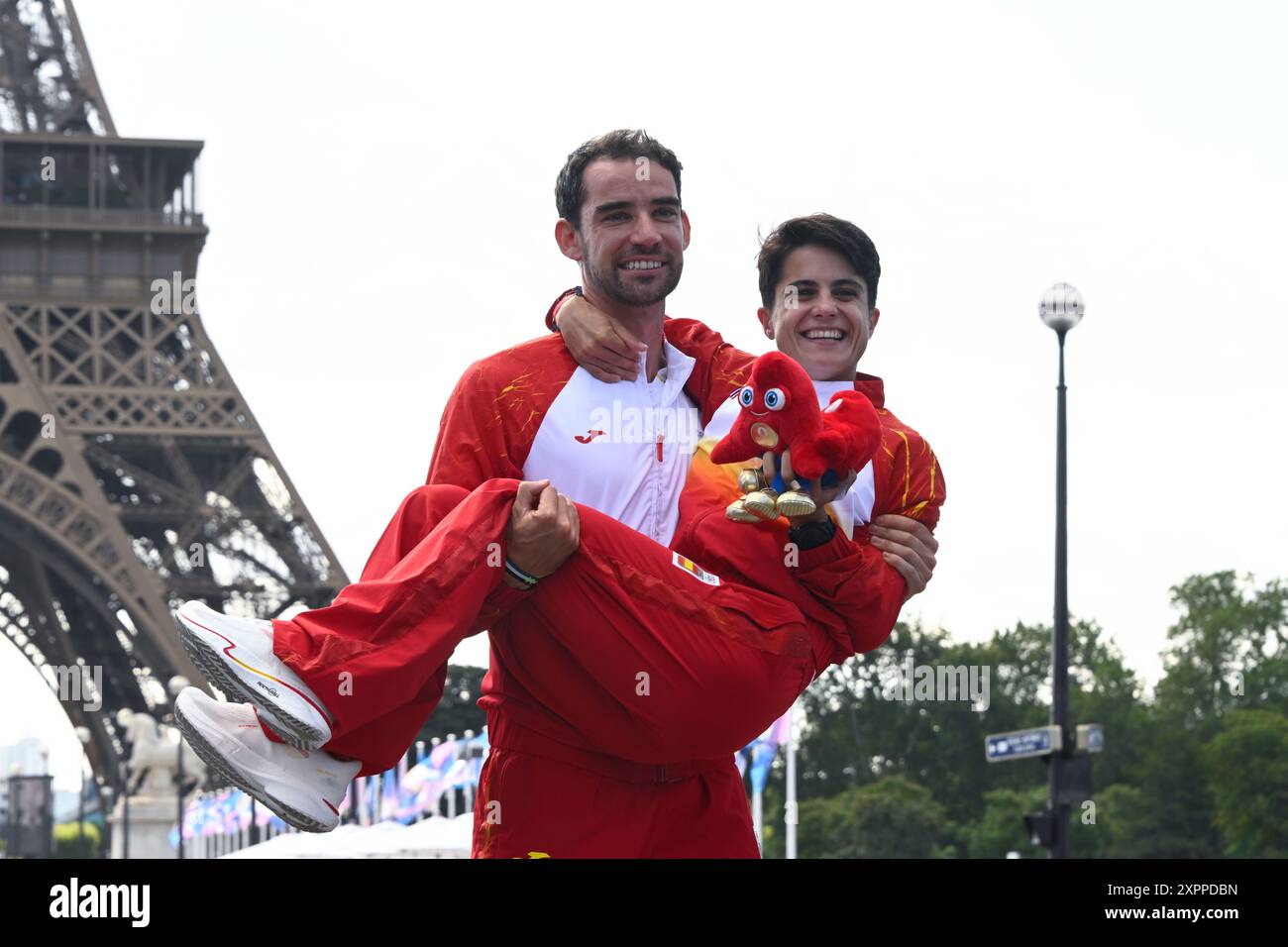 Paris, France. 07th Aug, 2024. Maria Perez ( ESP ) and Alvaro Martin ...