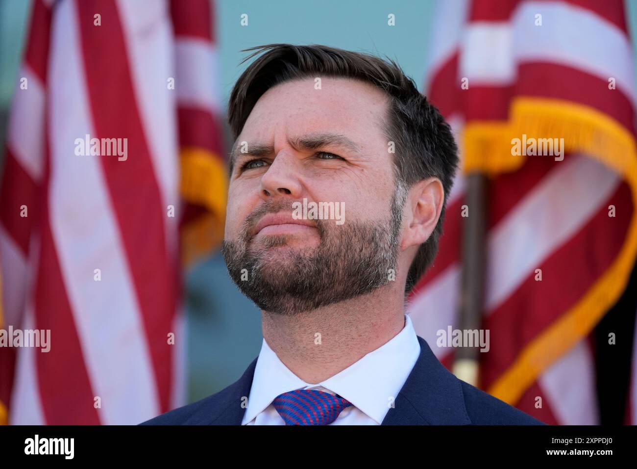 Republican vice presidential nominee Sen. JD Vance, R-Ohio, speaks at a ...