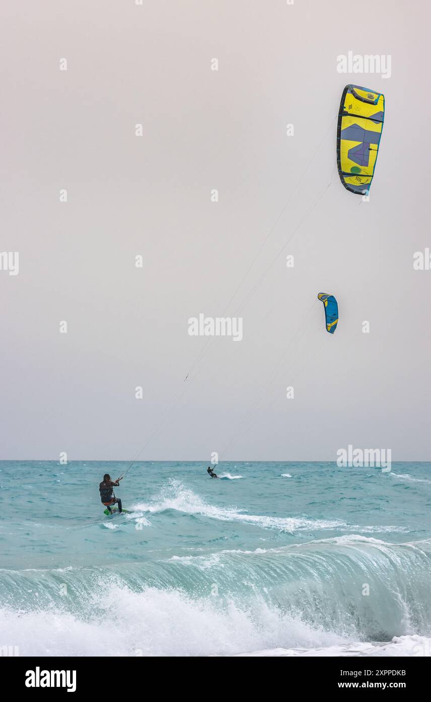 Kitesurfer on the Cote d'Azur in Nice, France Stock Photo - Alamy