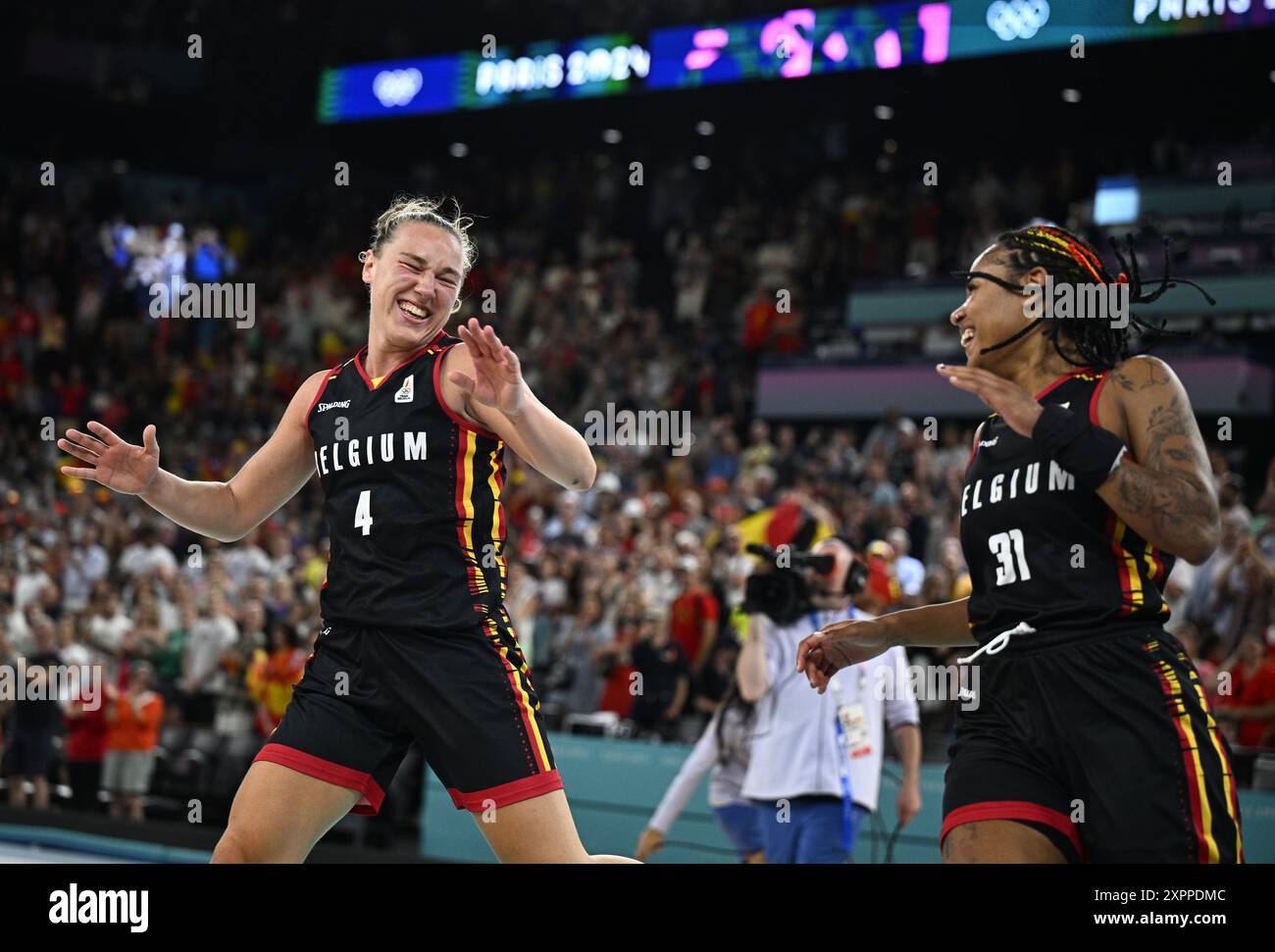 Paris, France. 07th Aug, 2024. Belgium's Elise Ramette and Belgium's ...