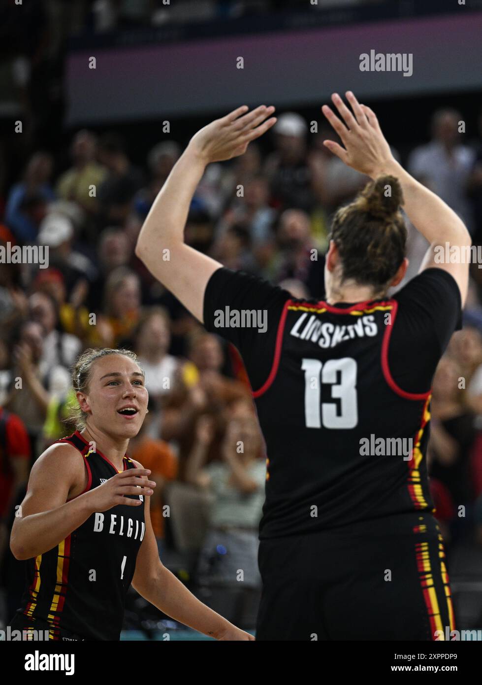Paris, France. 07th Aug, 2024. Belgium's Elise Ramette and Belgium's ...