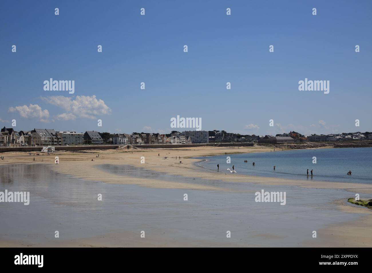 View of Grande Plage from Promenade de la Plage, Quiberon, Morbihan ...