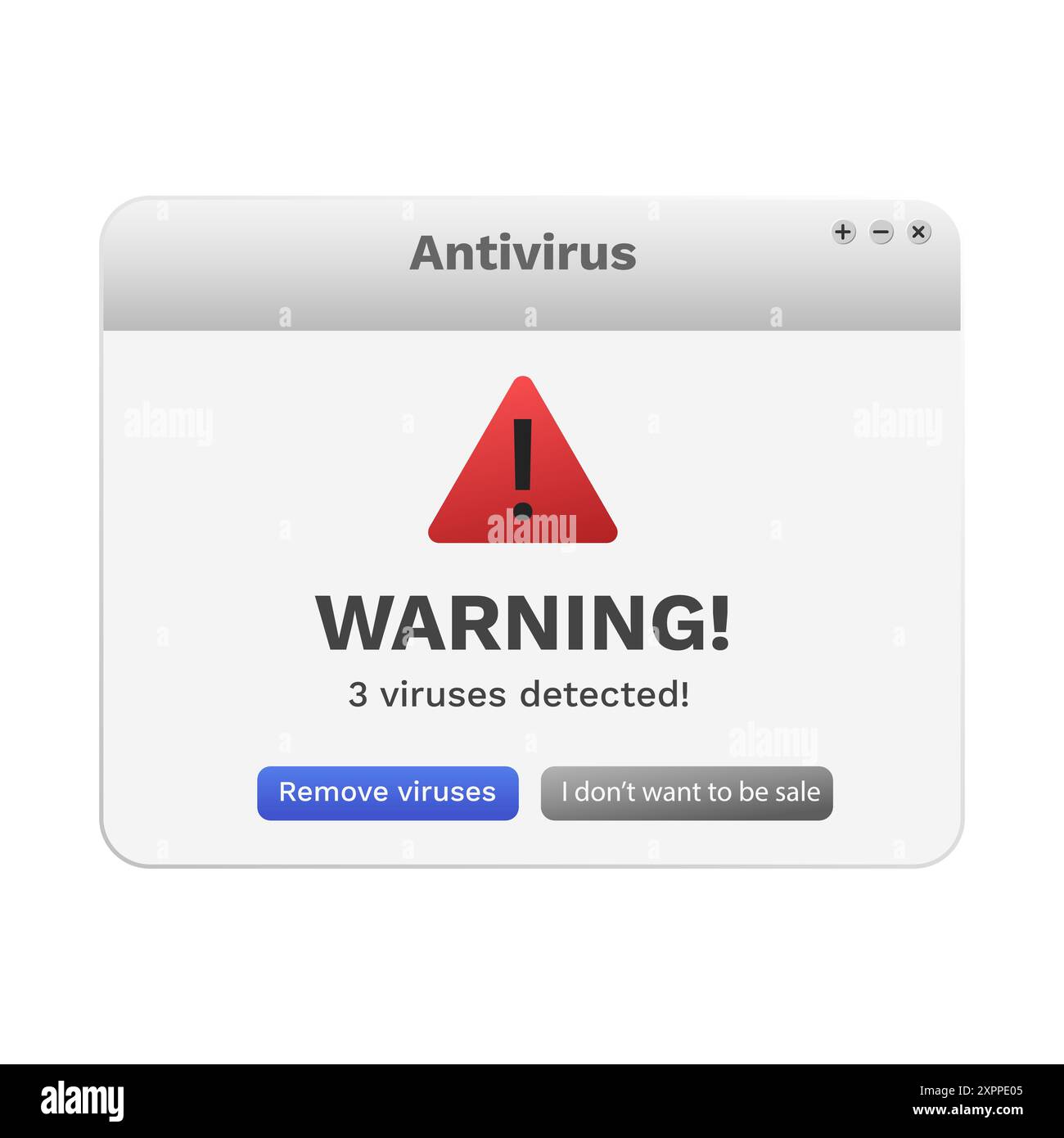 Warning on computer screen. Popup message about malware Stock Vector ...