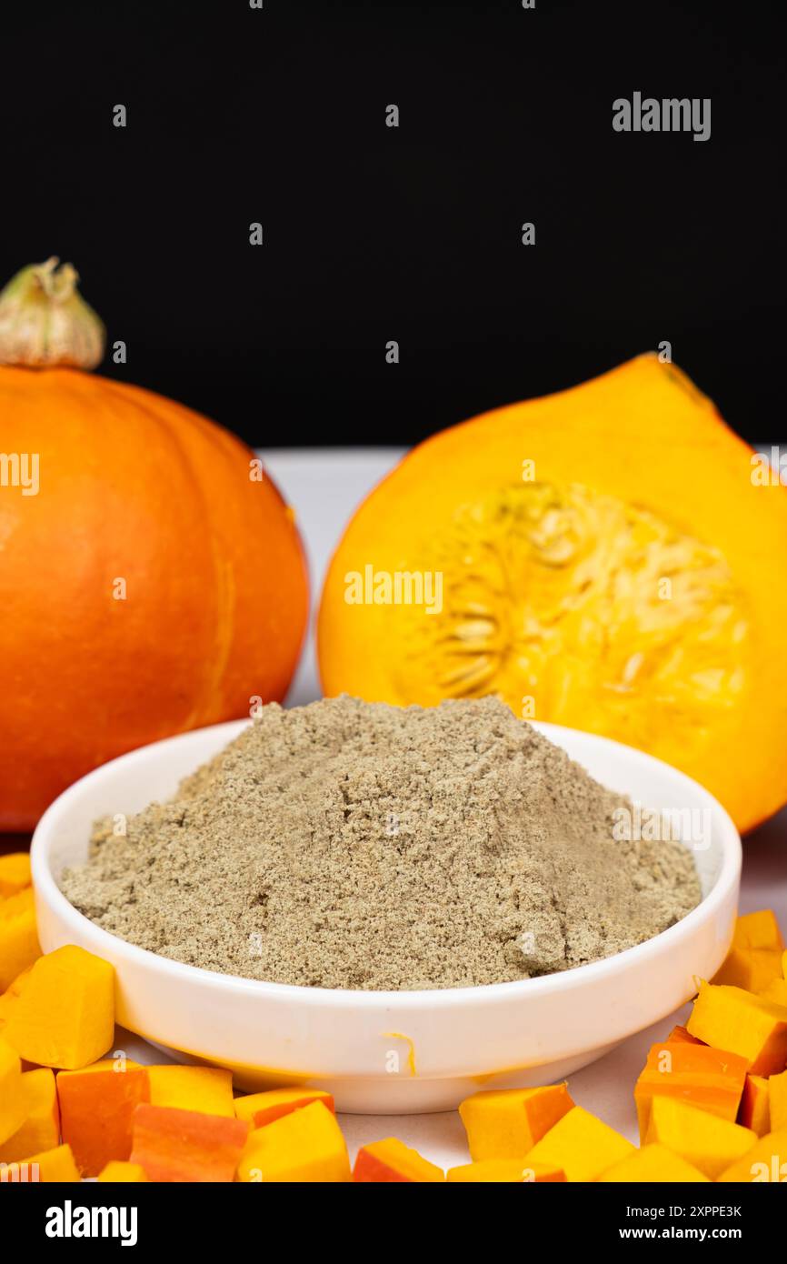 Ground pumpkin seeds, a natural pumpkin superfood Stock Photo - Alamy