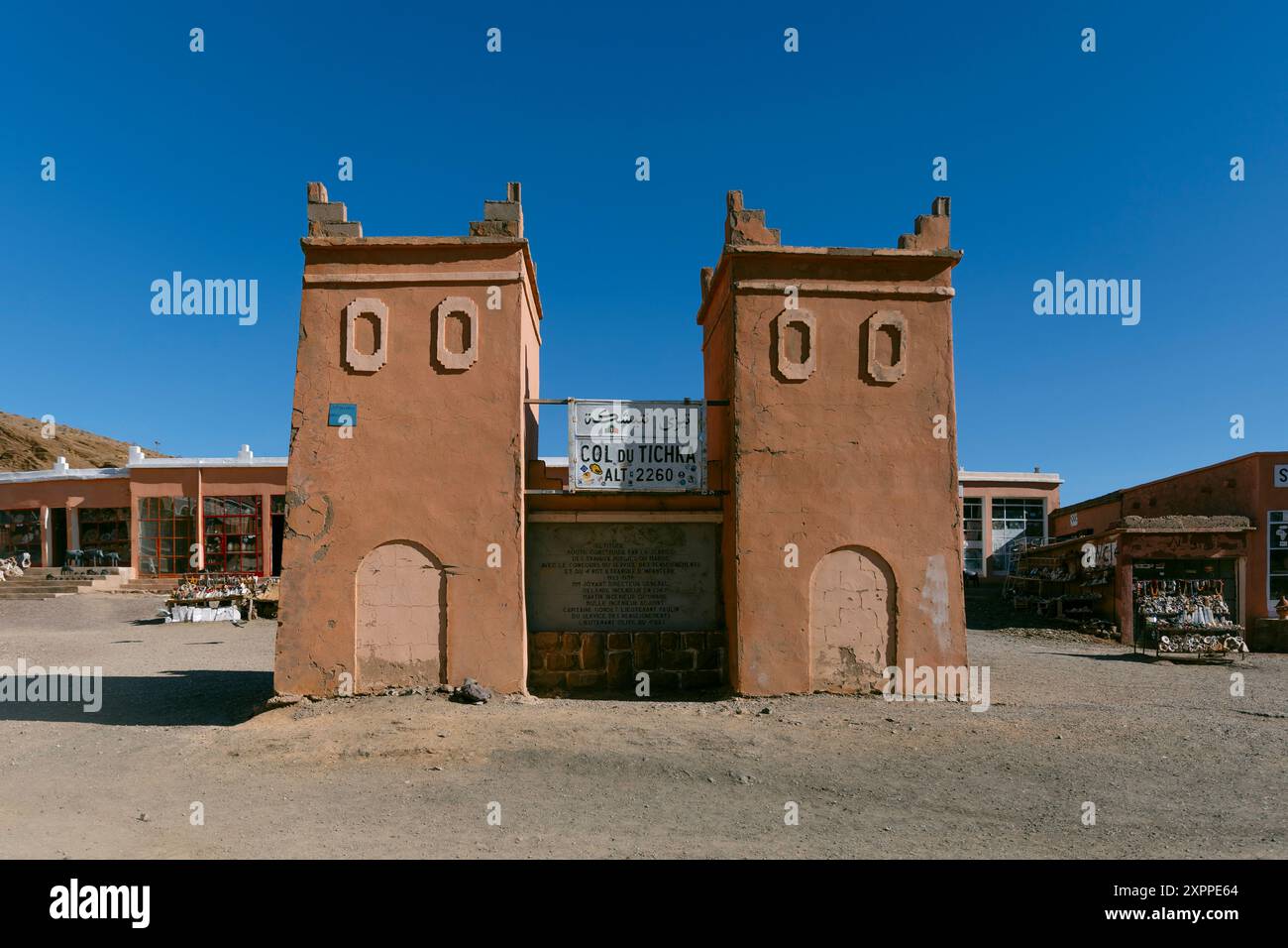 General view of Col Du Tichka, highest road pass in North Africa, in ...